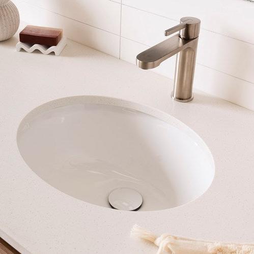 ADP Oval Gloss White Ceramic Under Counter Basin 420x350