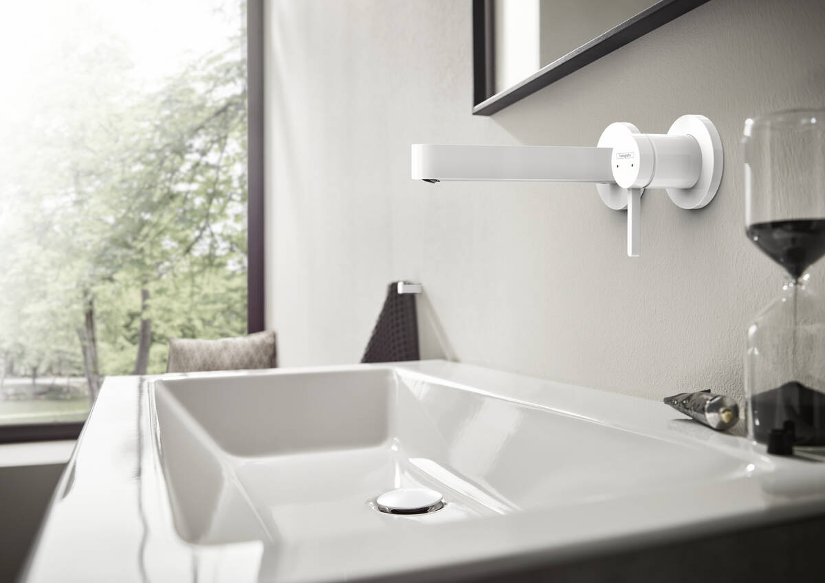 Hansgrohe Finoris Wall Basin Mixer Set Matte White